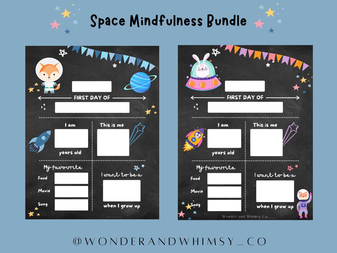 Space Mindfulness Bundle for Kids - Etsy