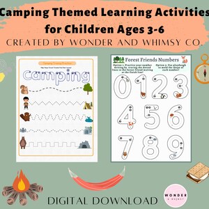 Camping Themed Learning Resources for Kids - Etsy