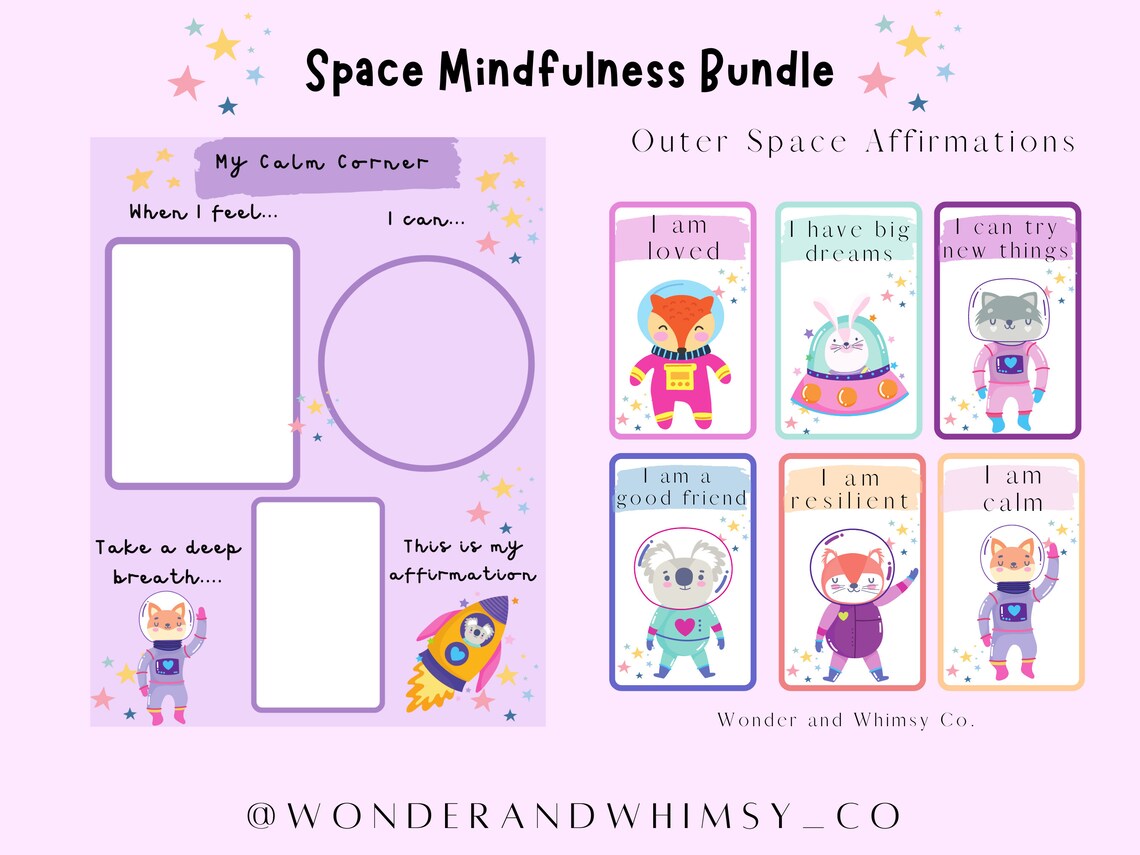 Space Mindfulness Bundle for Kids - Etsy