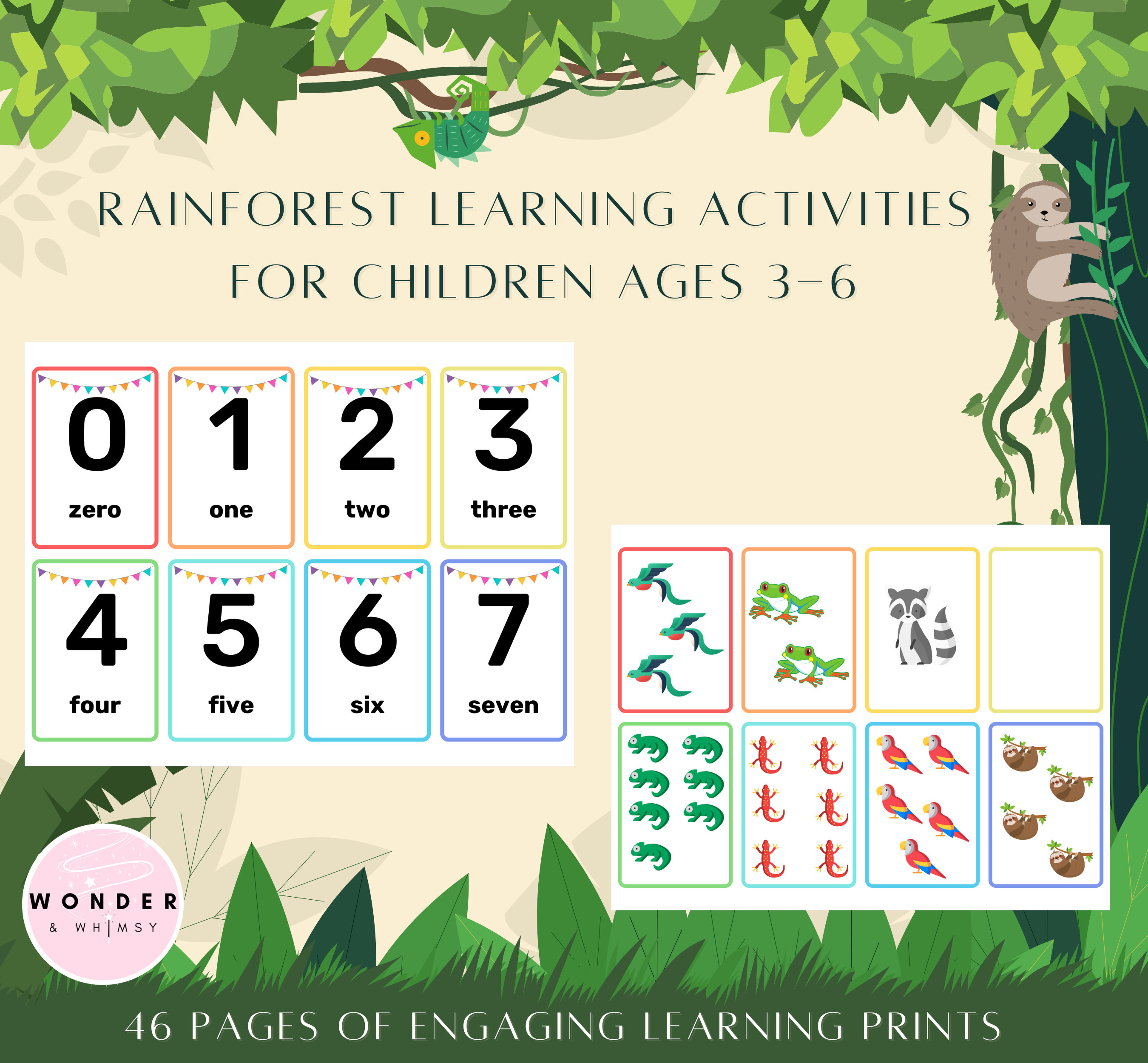 Rainforest Themed Learning Activities for Children - Etsy