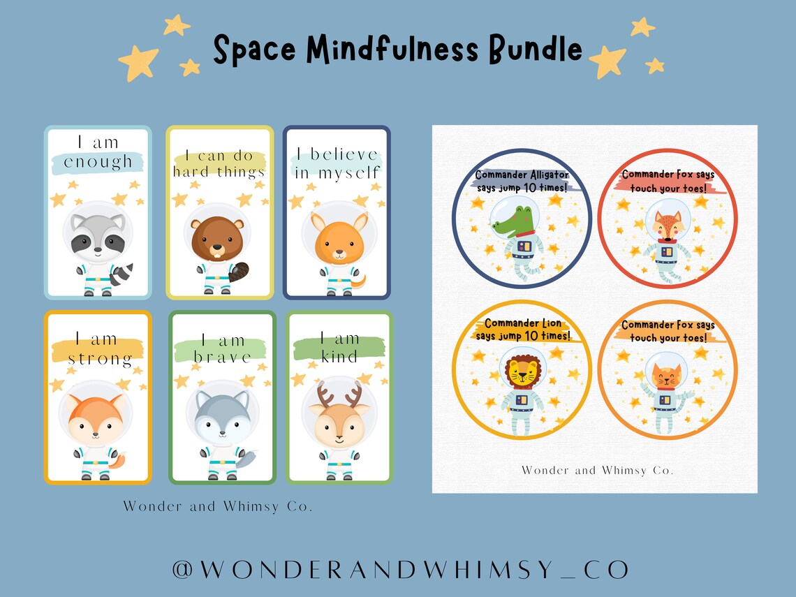 Space Mindfulness Bundle for Kids - Etsy