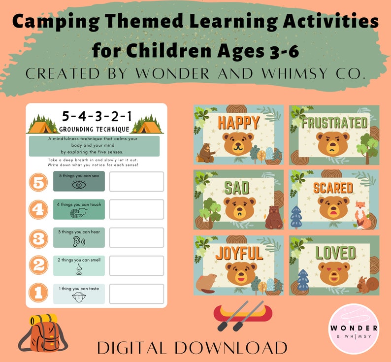 Camping Themed Learning Resources for Kids - Etsy