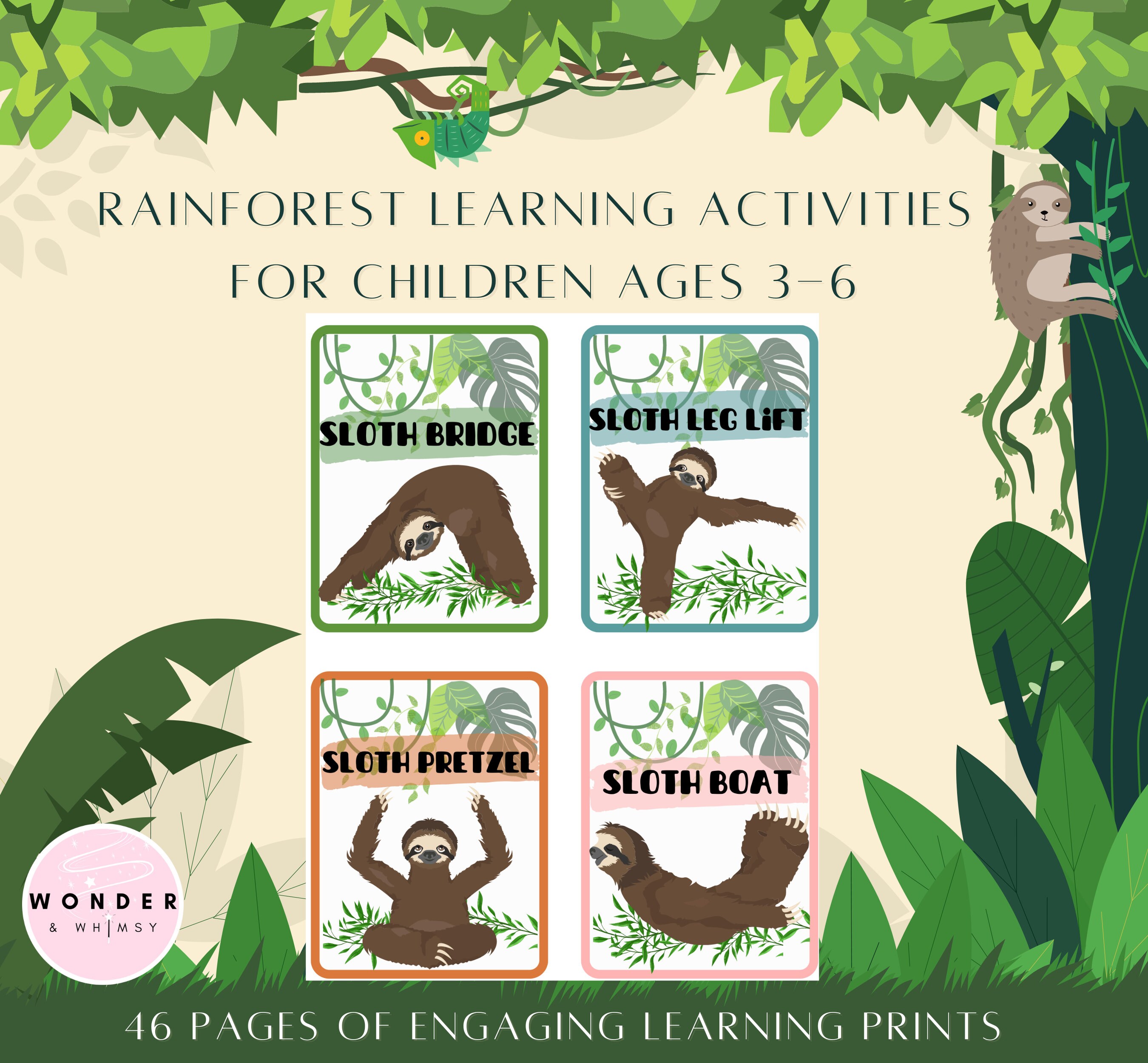 Rainforest Themed Learning Activities for Children - Etsy