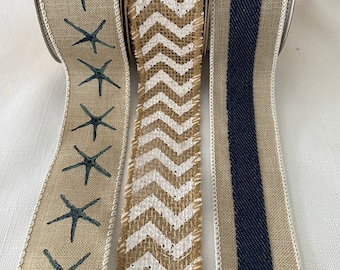 Nautical Wired Ribbons - Etsy