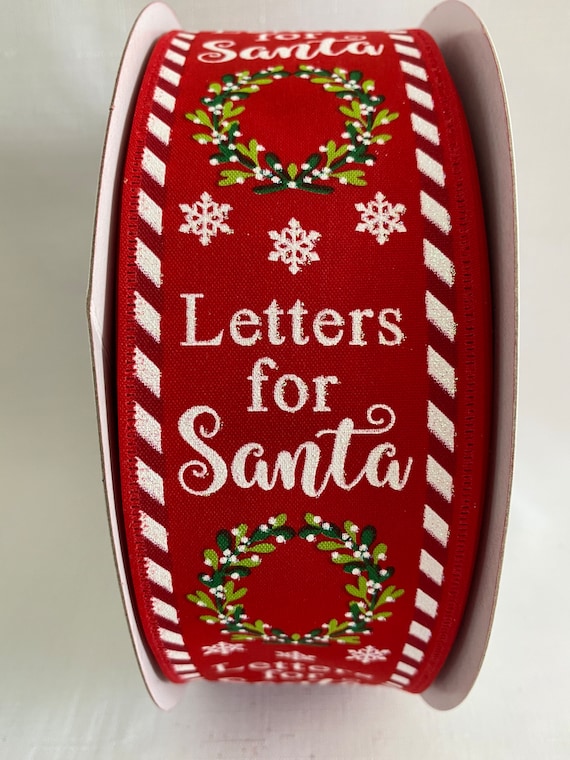 2.5 Glittered Letters for Santa Christmas Ribbon - Etsy