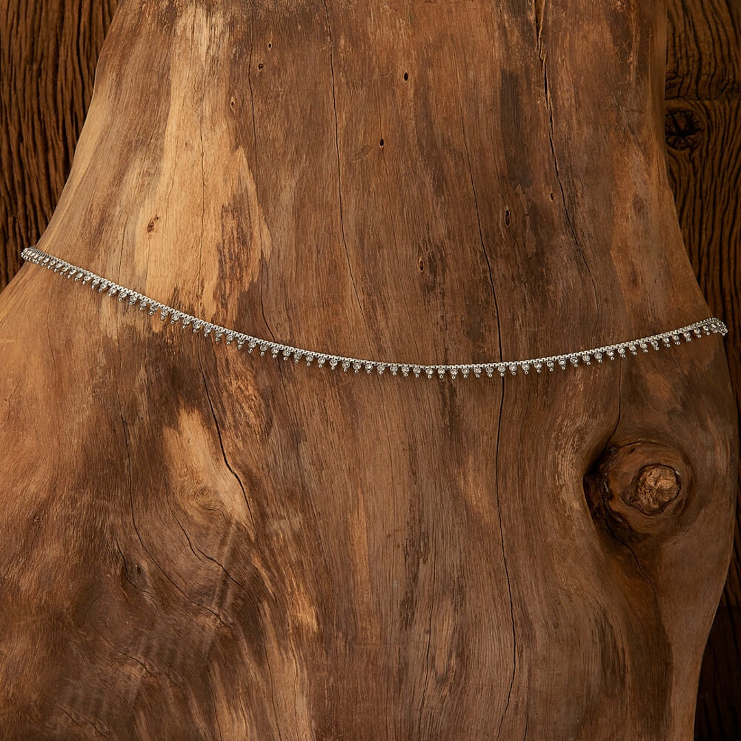 5 Designs Silver Belly Chain, Kamar Patta, Hip Belt, Adjustable Belly ...