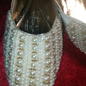 Khussa Punjabi Jutti Pearl Rhinestone Pakistani Khussa - Etsy