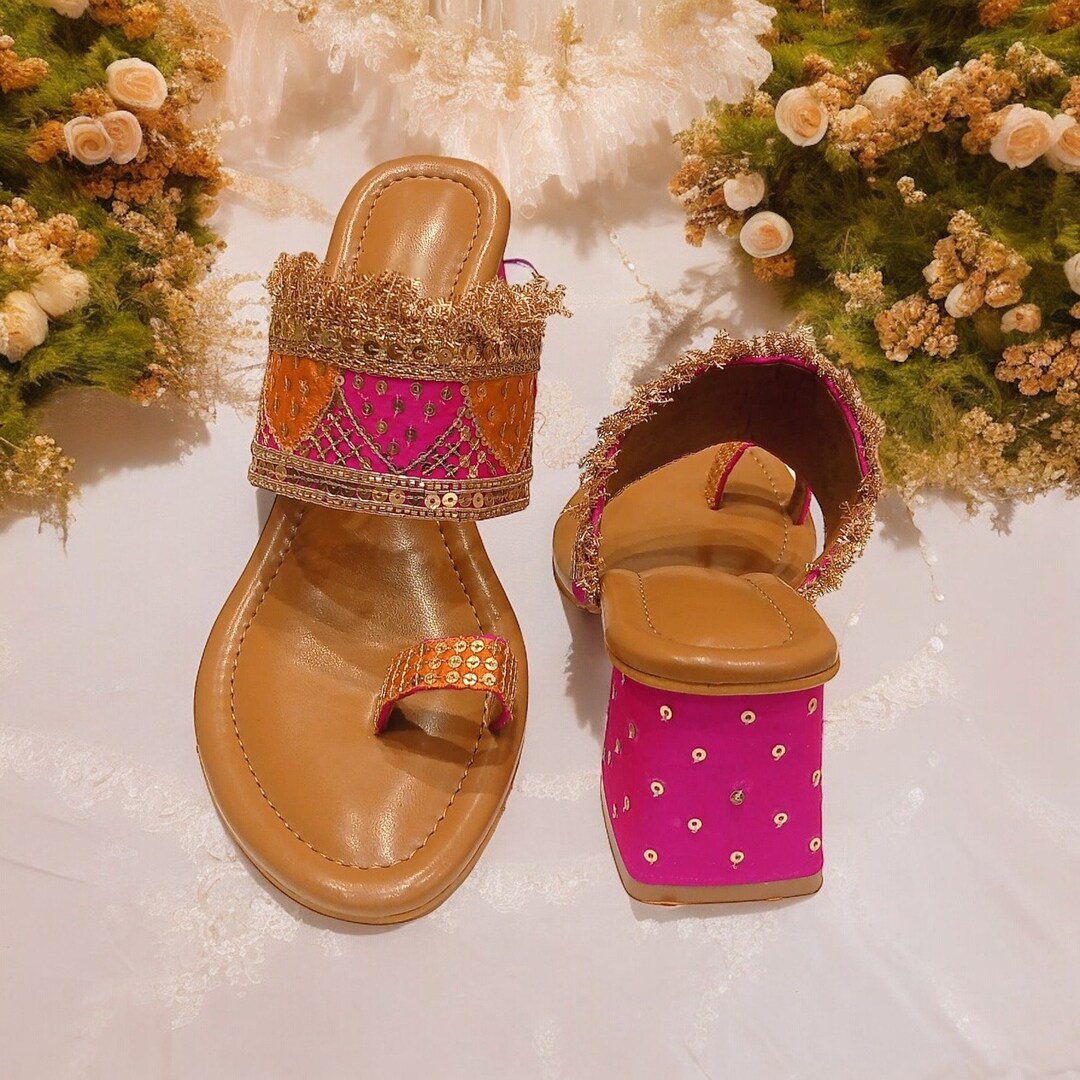 Heel Slipper Sandals, Jutti, Embroidered Slippers, Khussa, Bridal Shoes ...