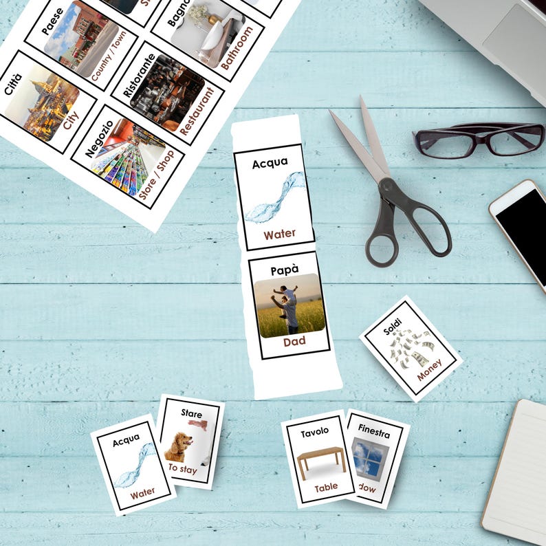 Italian Flashcards With Pictures: Bilingual Vocabulary Learning (PDF ...