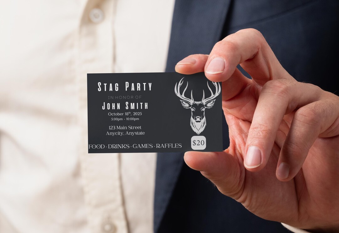 Stag Party Invitation – Editable Canva Template | Digital Download ...