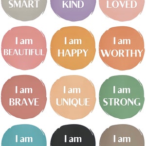 Kids Affirmation Mirror Decals - Kids Inspirational Mirror Static ...