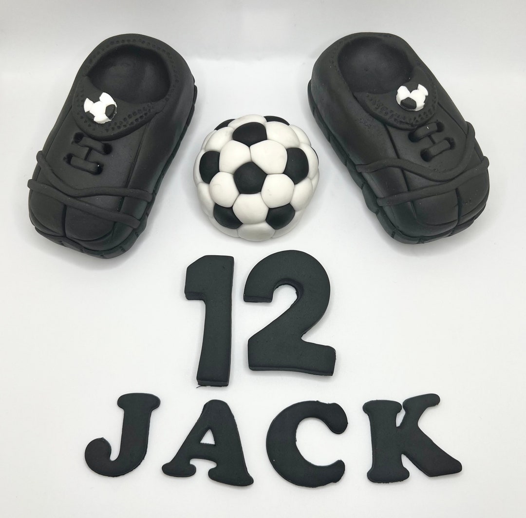 Football Cake Topper, Footballer Cake Topper, Handmade Edible Cake ...