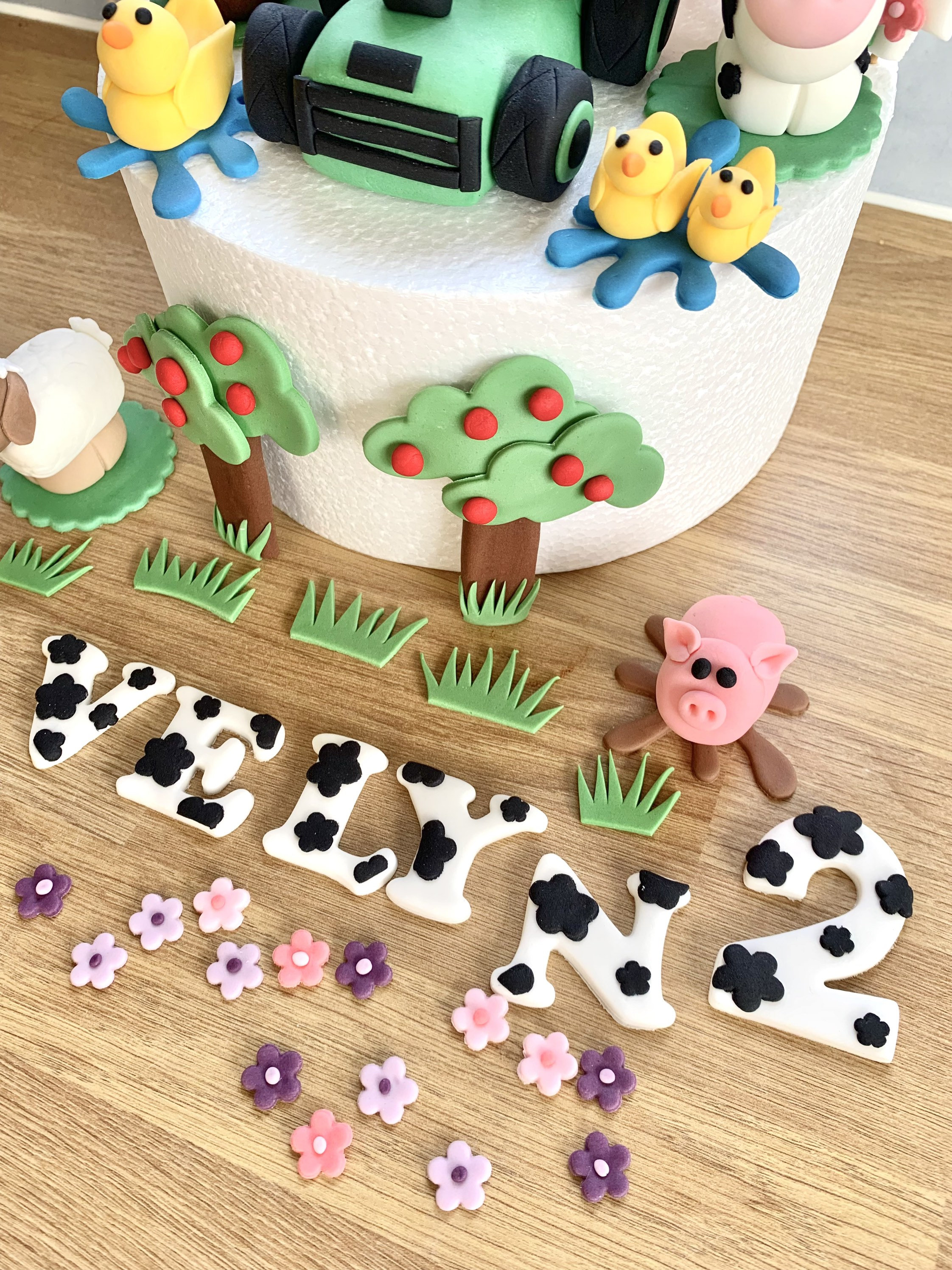 Farm Cake Topper Handmade Edible Cake Topper - Etsy