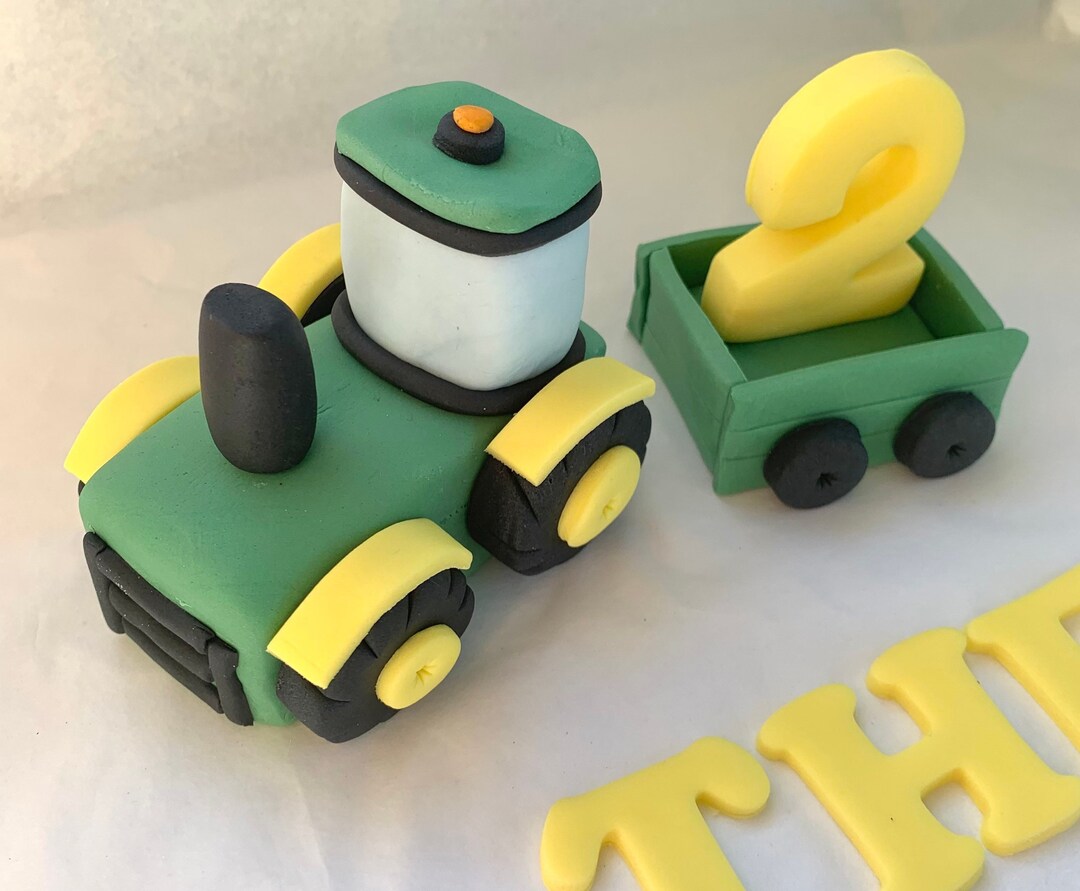Farm Cake Topper, Tractor Cake Topper, Trailer Cake Topper, Handmade ...