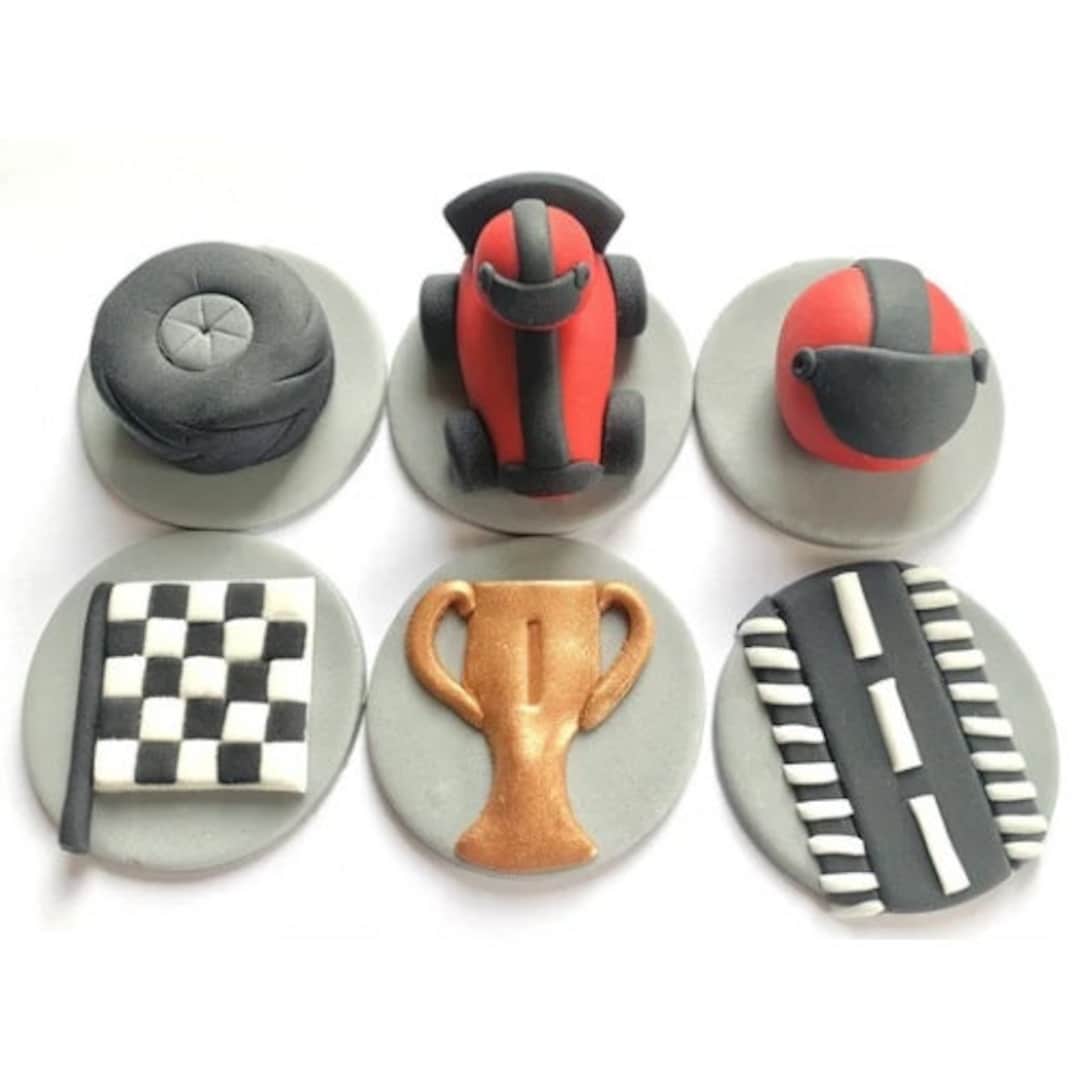 Racing Driver Cake Topper, Motor Racing Cake Topper, Handmade Edible ...