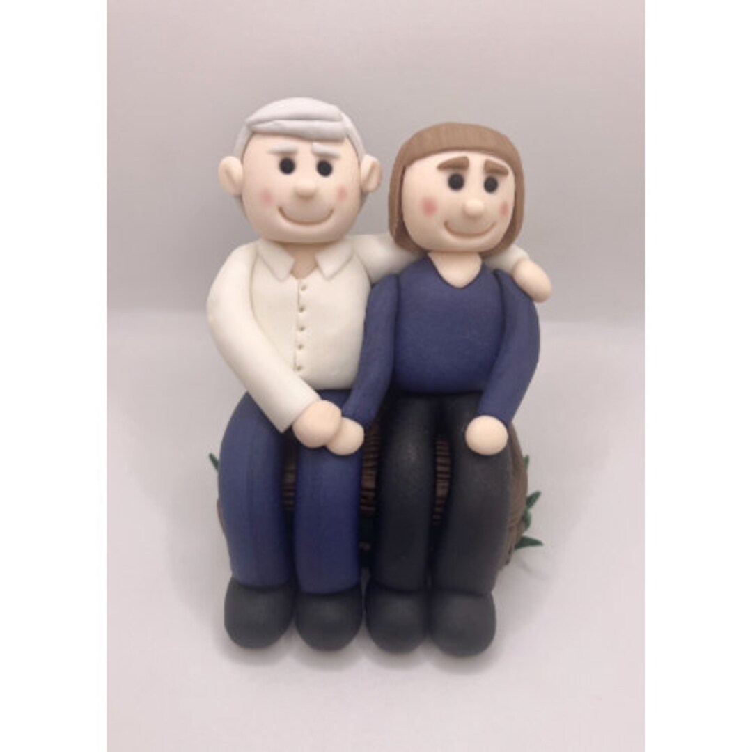 Personalised Couple Cake Topper, Personalised Person Cake Topper, Bench ...