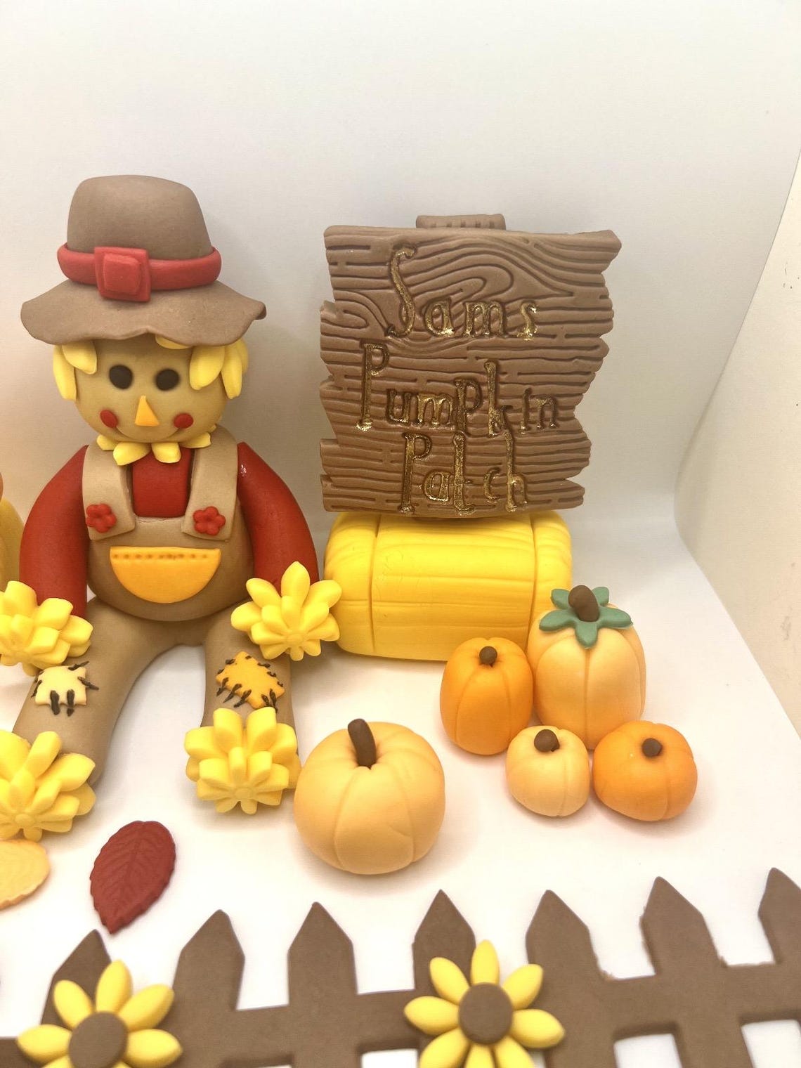 Scarecrow Cake Topper, Farm Cake Topper, Farming Cake Topper, Autumn ...