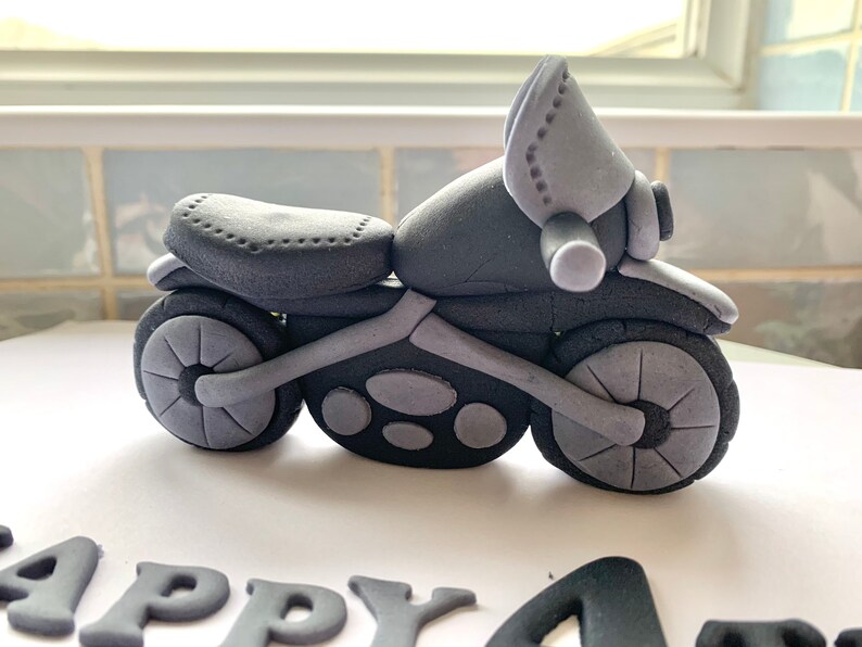 Motorbike Cake Topper, Handmade Edible Cake Topper - Etsy UK