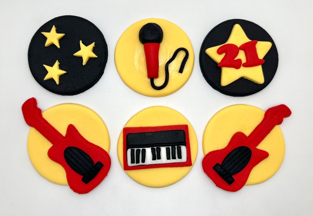 Music Cake Topper Musician Cake Topper Guitar Cake Topper - Etsy