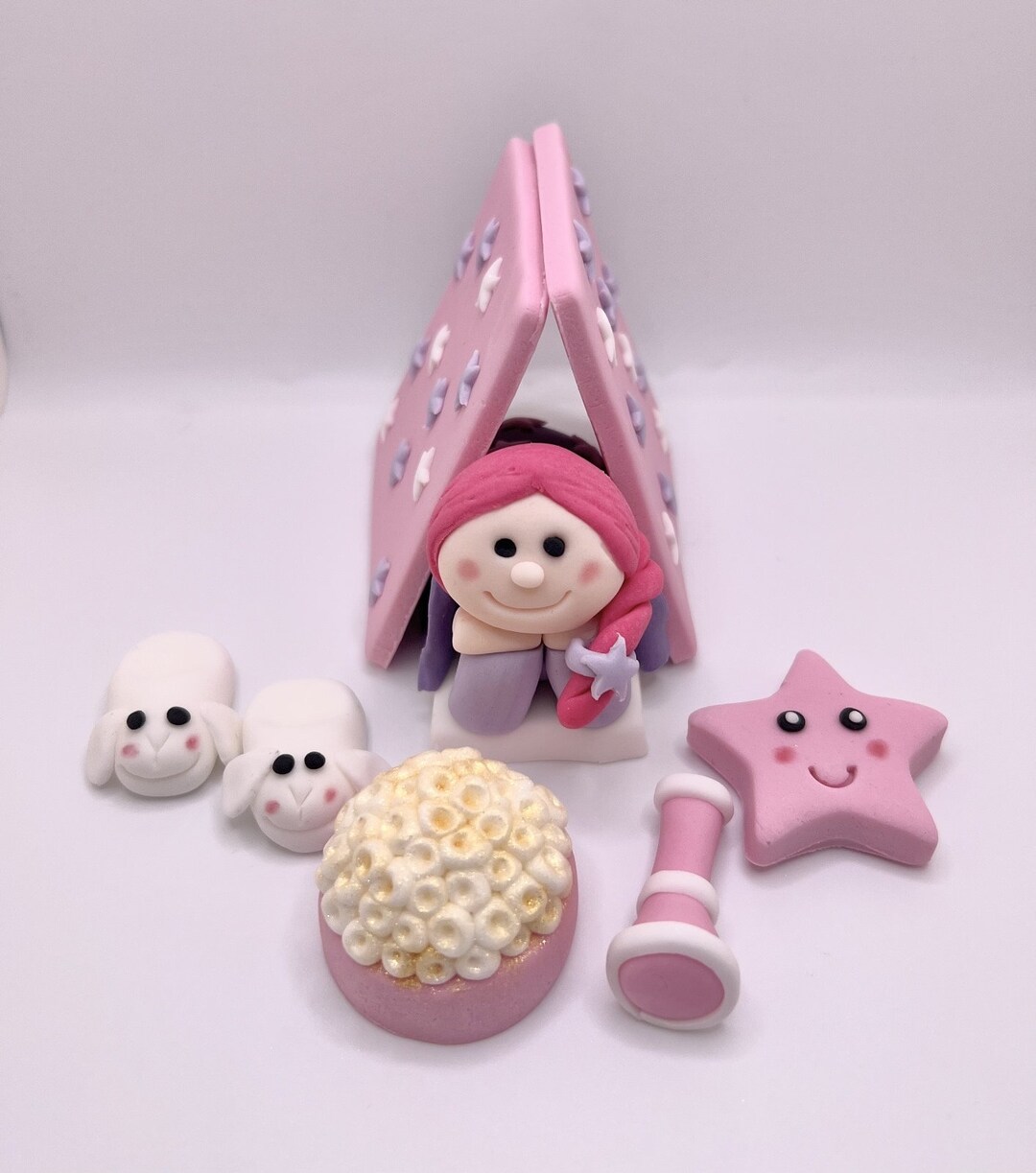 Teepee Cake Topper, Sleepover Cake Topper, Girly Cake Topper, Sleep ...