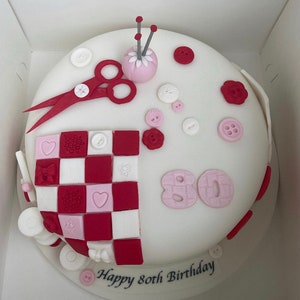 Sewing Cake Topper, Knitting Cake Topper, Crafting Cake Topper ...