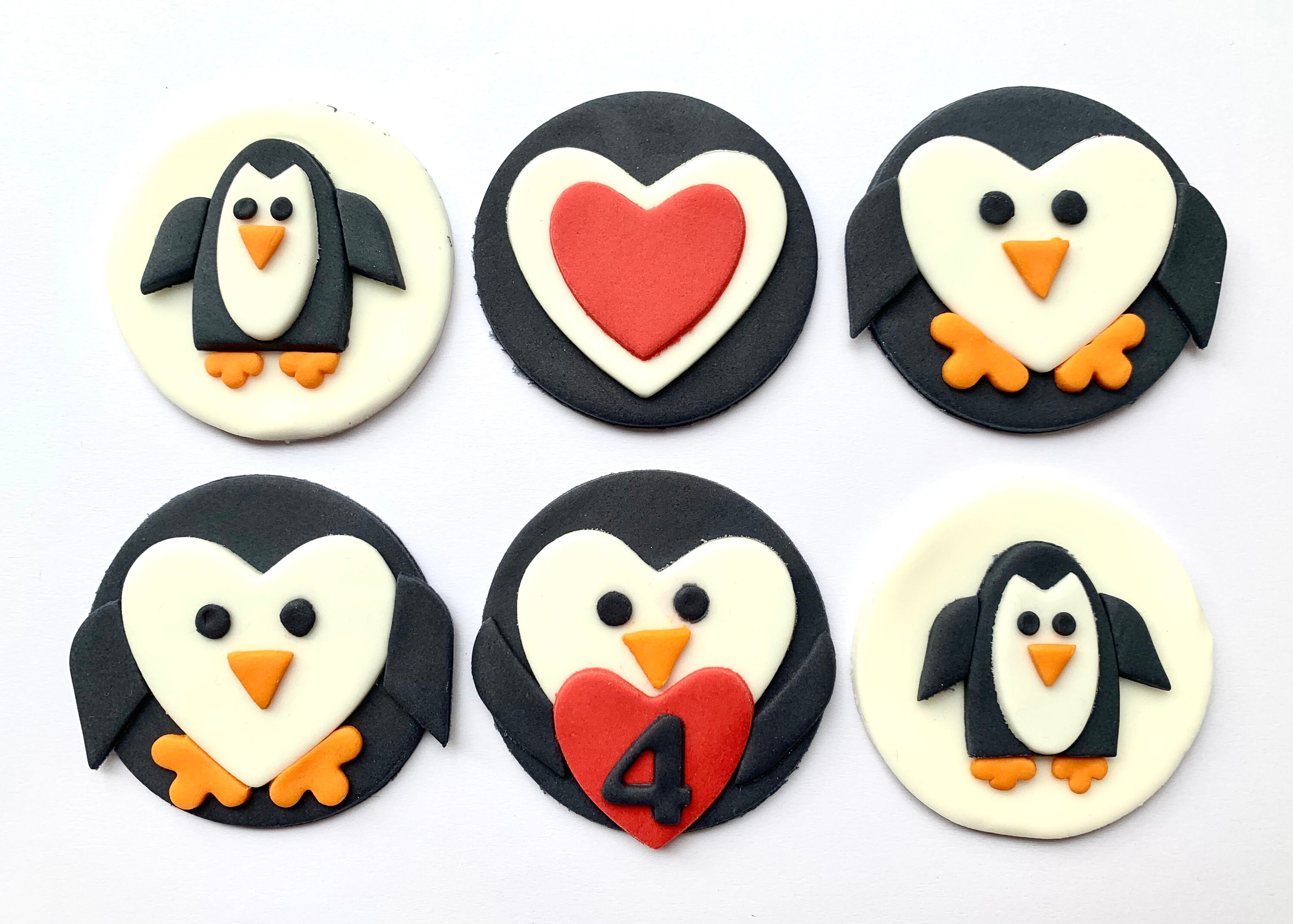 Penguin Cake Topper Birthday Cake Topper Valentine Cake - Etsy UK