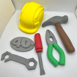Builder Cake Topper, Workman Cake Topper, Building Cake Topper ...