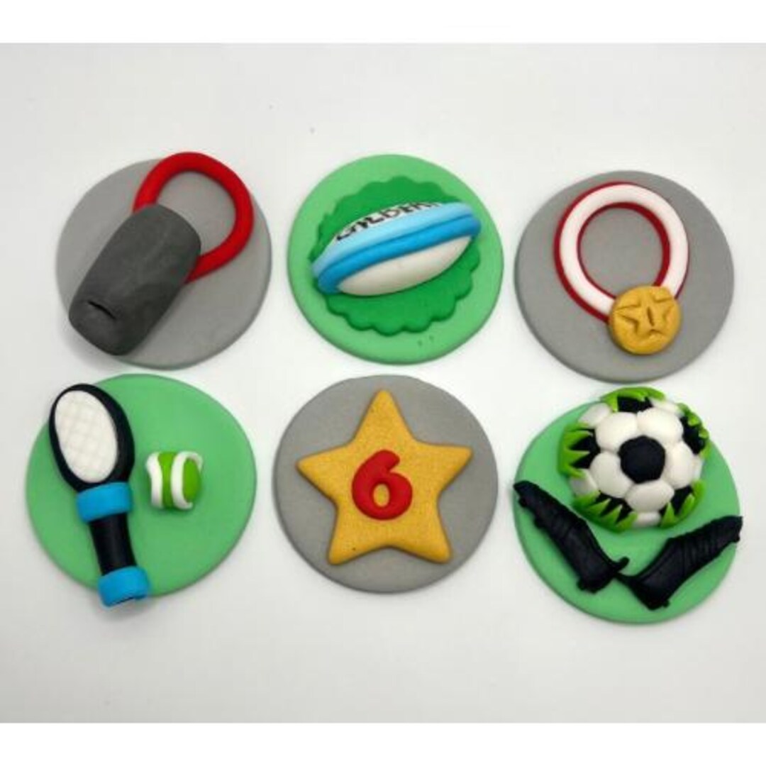 Sport Cake Topper, Sports Cake Topper, Football Cupcake Toppers ...