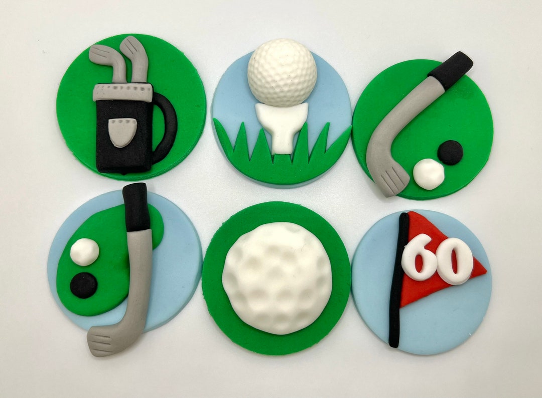 Golf Cake Topper Sport Cake Topper Handmade Edible Cake - Etsy