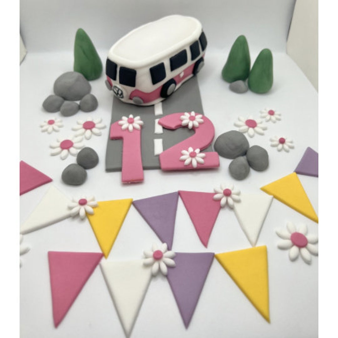 Camper Van Cake Topper, Caravan Cake Topper, Van Cake Topper, Peace ...