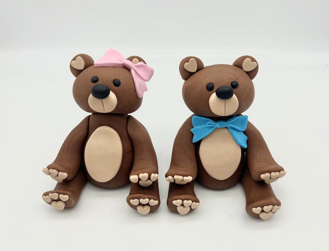 Teddy Bear Cake Topper, Bear Cake Topper, Baby Bear Cake Topper, New ...