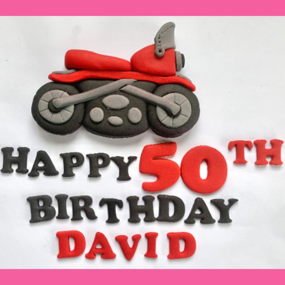 Motorbike Cake Topper, Handmade Edible Cake Topper - Etsy