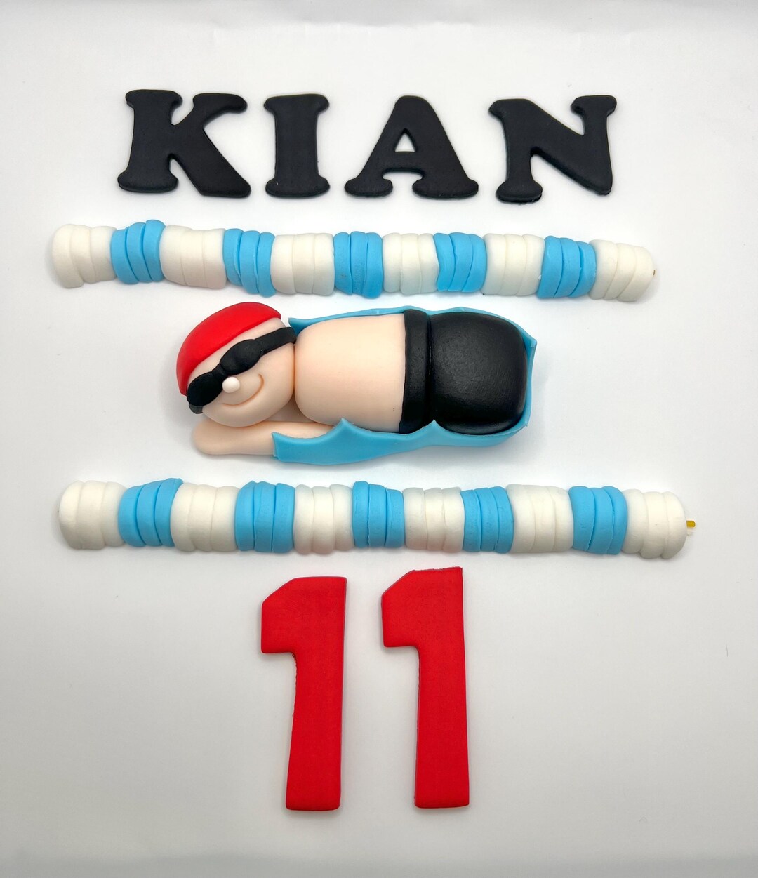 Swimming Cake Topper, Swimmer Cake Topper, Swim Cake Topper, Handmade ...