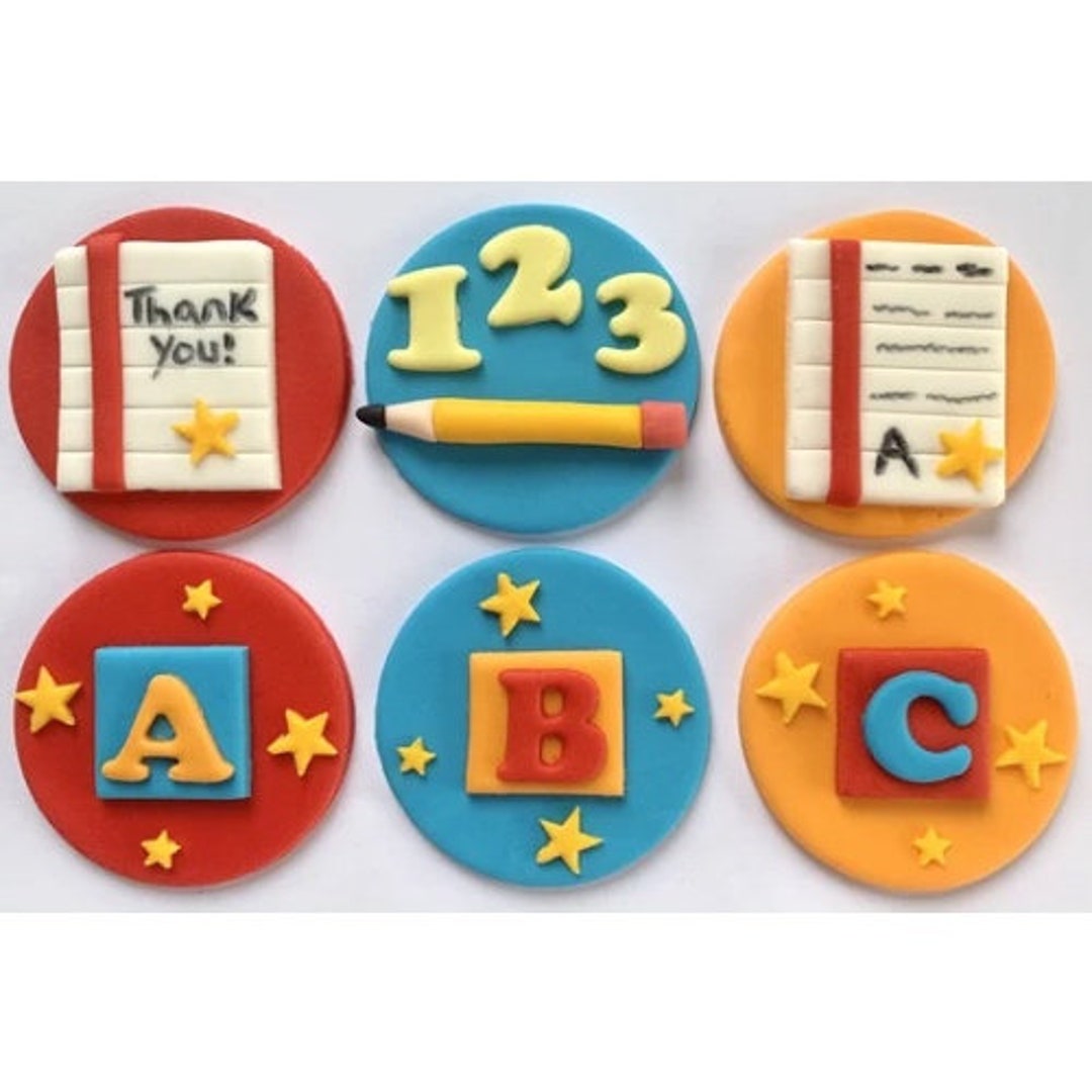 Teacher Cake Topper, Thank You Teacher Cake Topper, Handmade Edible ...