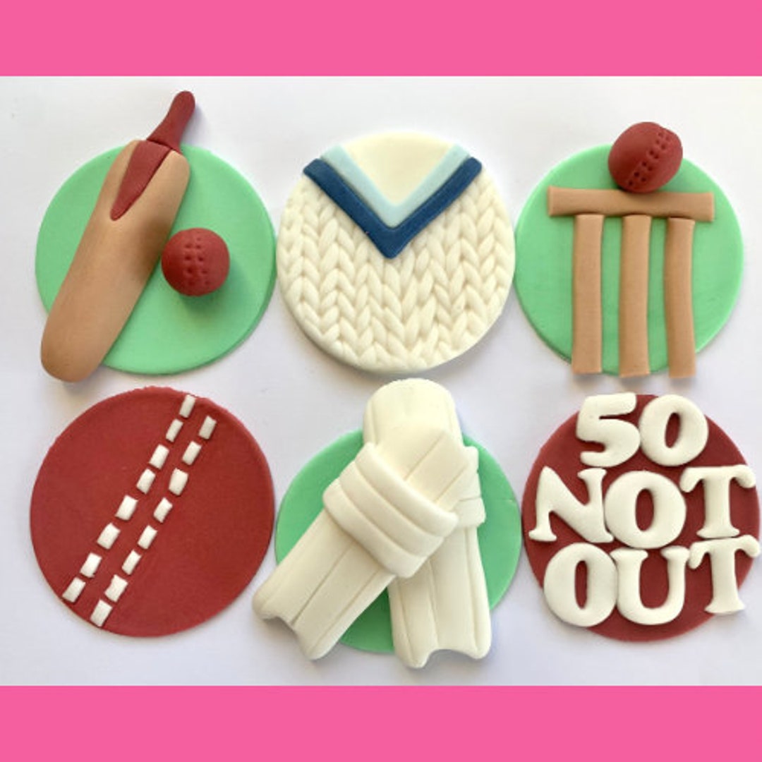 Cricket Cake Topper, Sport Cake Topper, Cricket Cupcake Toppers ...