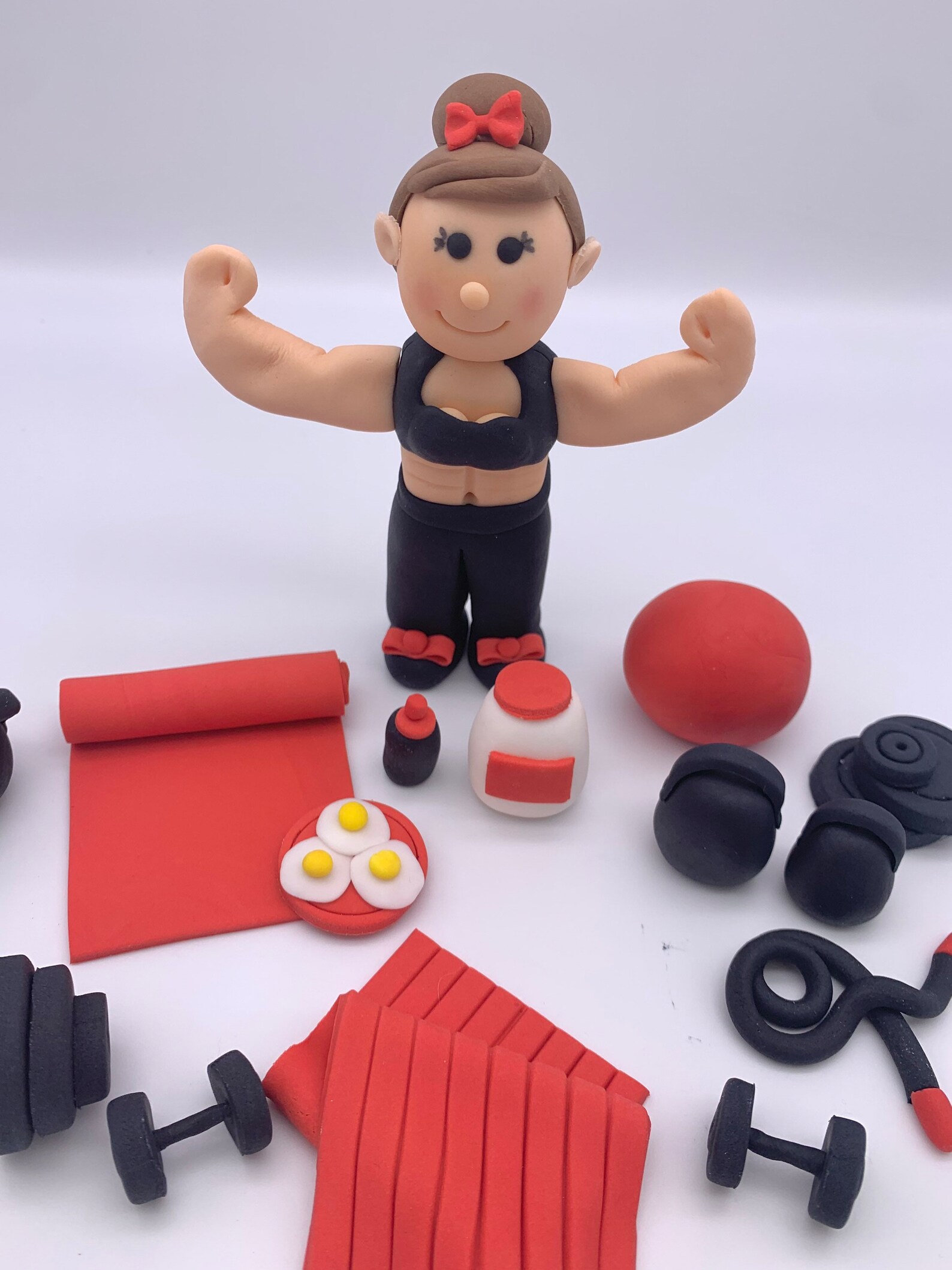 Gym Cake Topper, Exercise Cake Topper, Weightlifting Cake Topper ...
