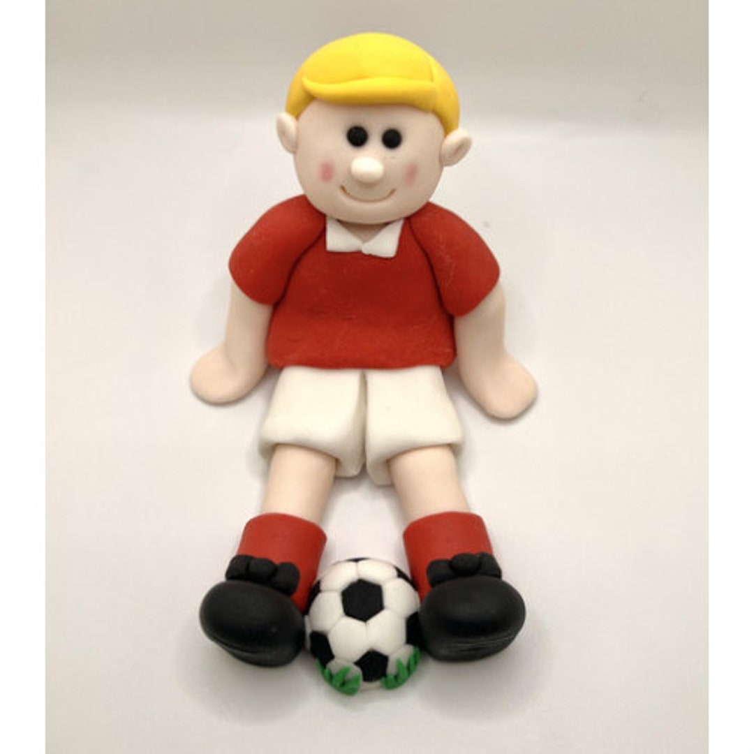 Football Cake Topper, Footballer Cake Topper, Handmade Edible Cake ...