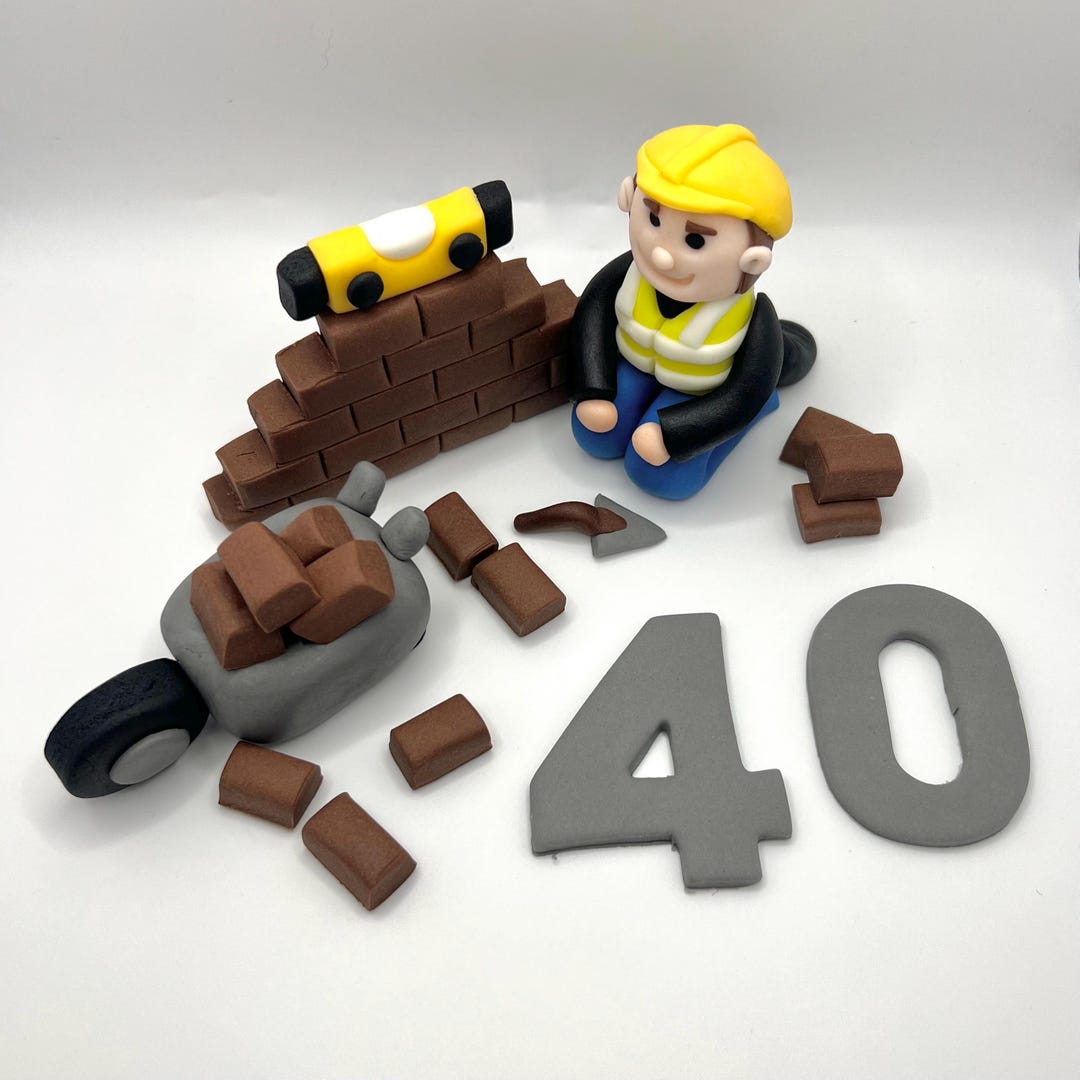 Bricklayer Cake Topper, Builder Cake Topper, Building Cake Topper ...