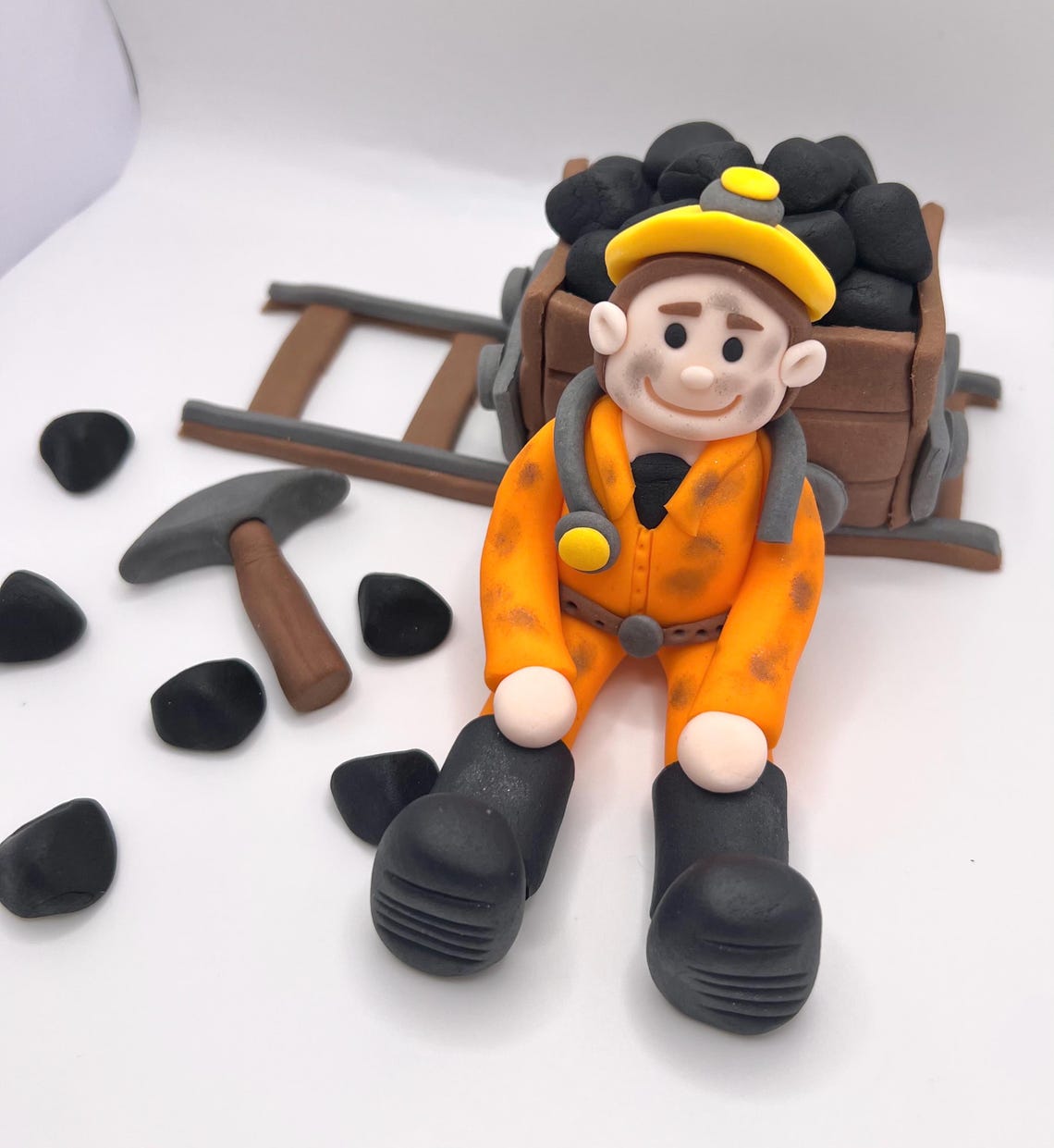 Miner Cake Topper, Mining Cake Topper, Builder Cake Topper, Building ...