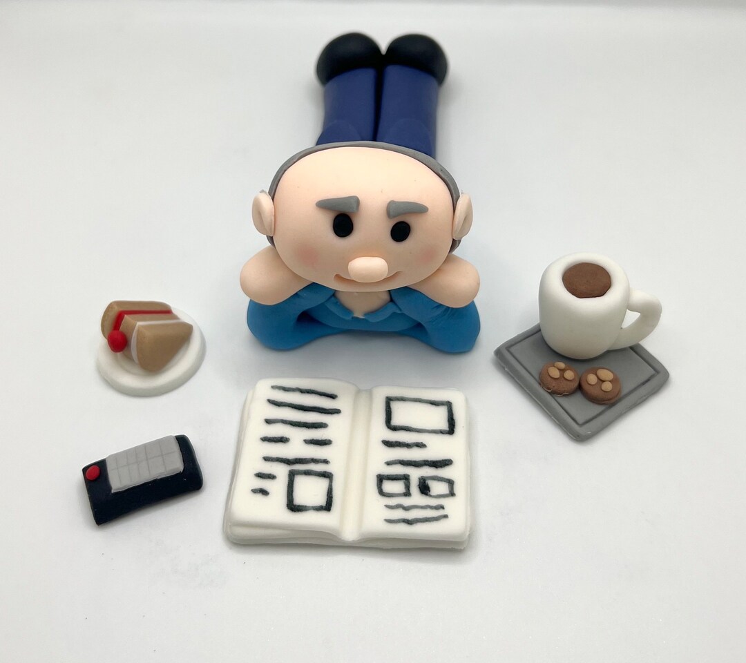 Reading Cake Topper, Personalised Reading Man Cake Topper, Personalised ...