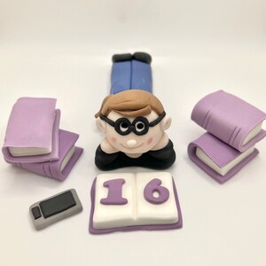 Reading Cake Topper, Personalised Reading Girl Cake Topper ...