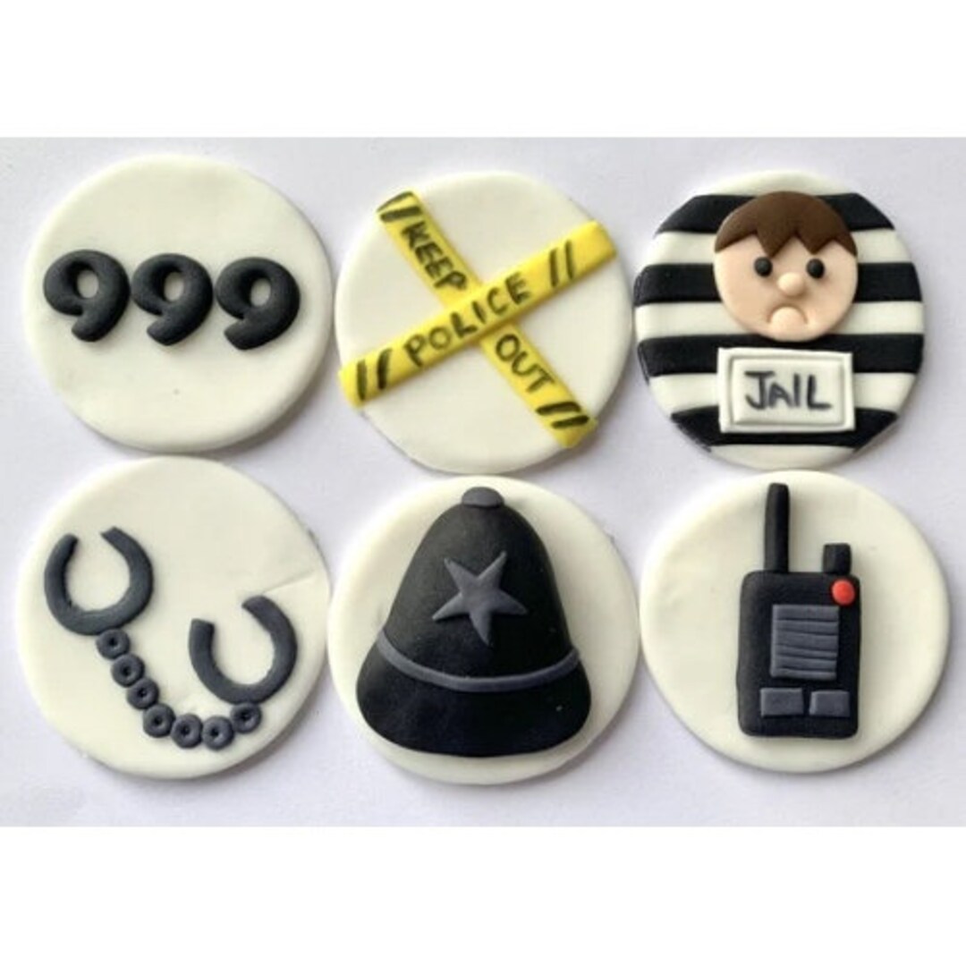 Police Themed Handmade Edible Cake Toppers - Etsy UK