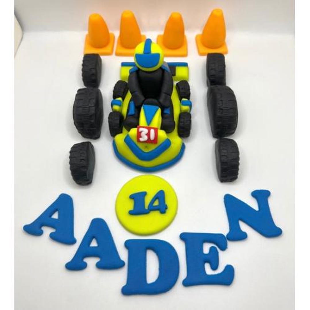 Gokart Cake Topper, Motor Racing Cake Topper, Racing Cake Topper ...