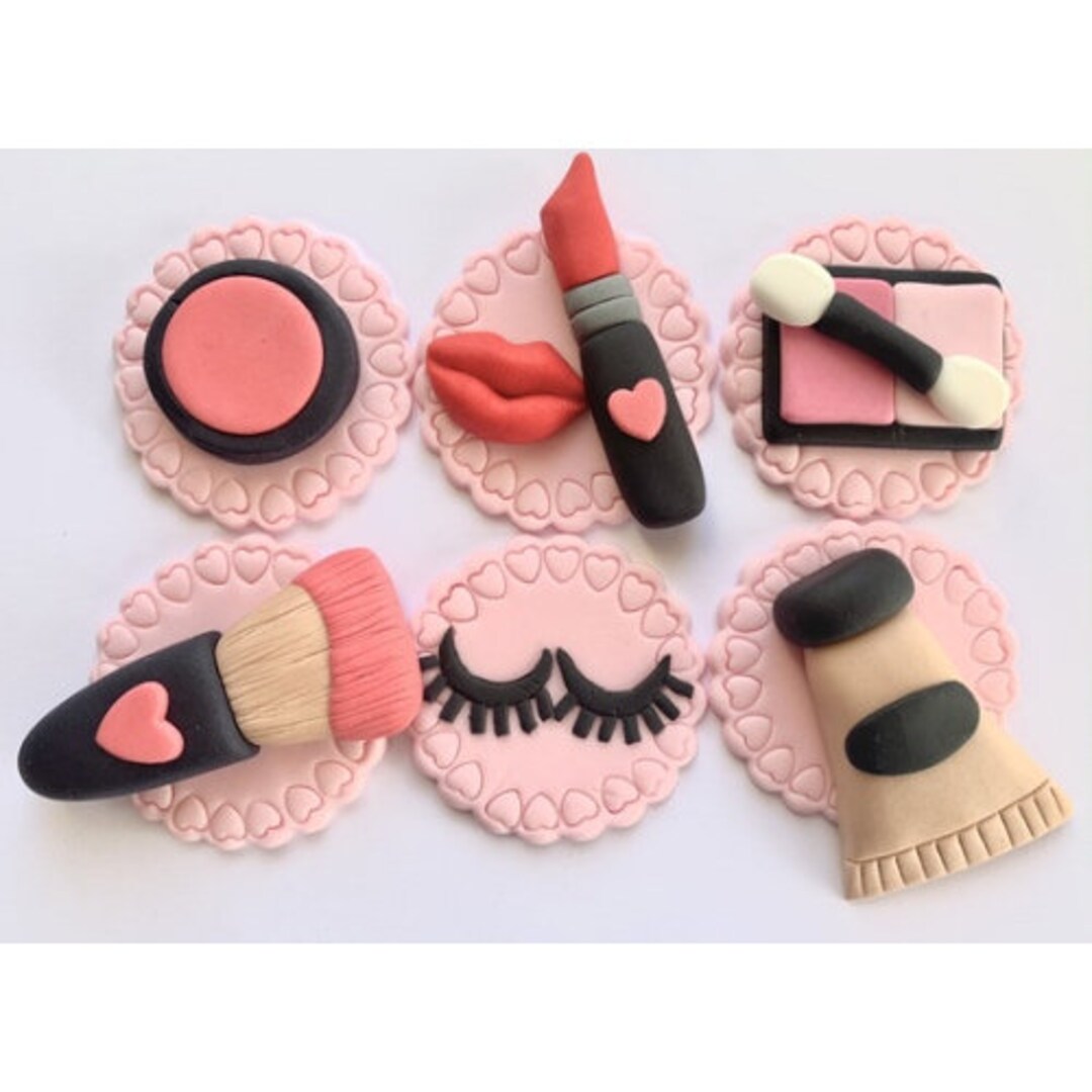 Make up Cake Topper, Handmade Edible Cake Toppers - Etsy