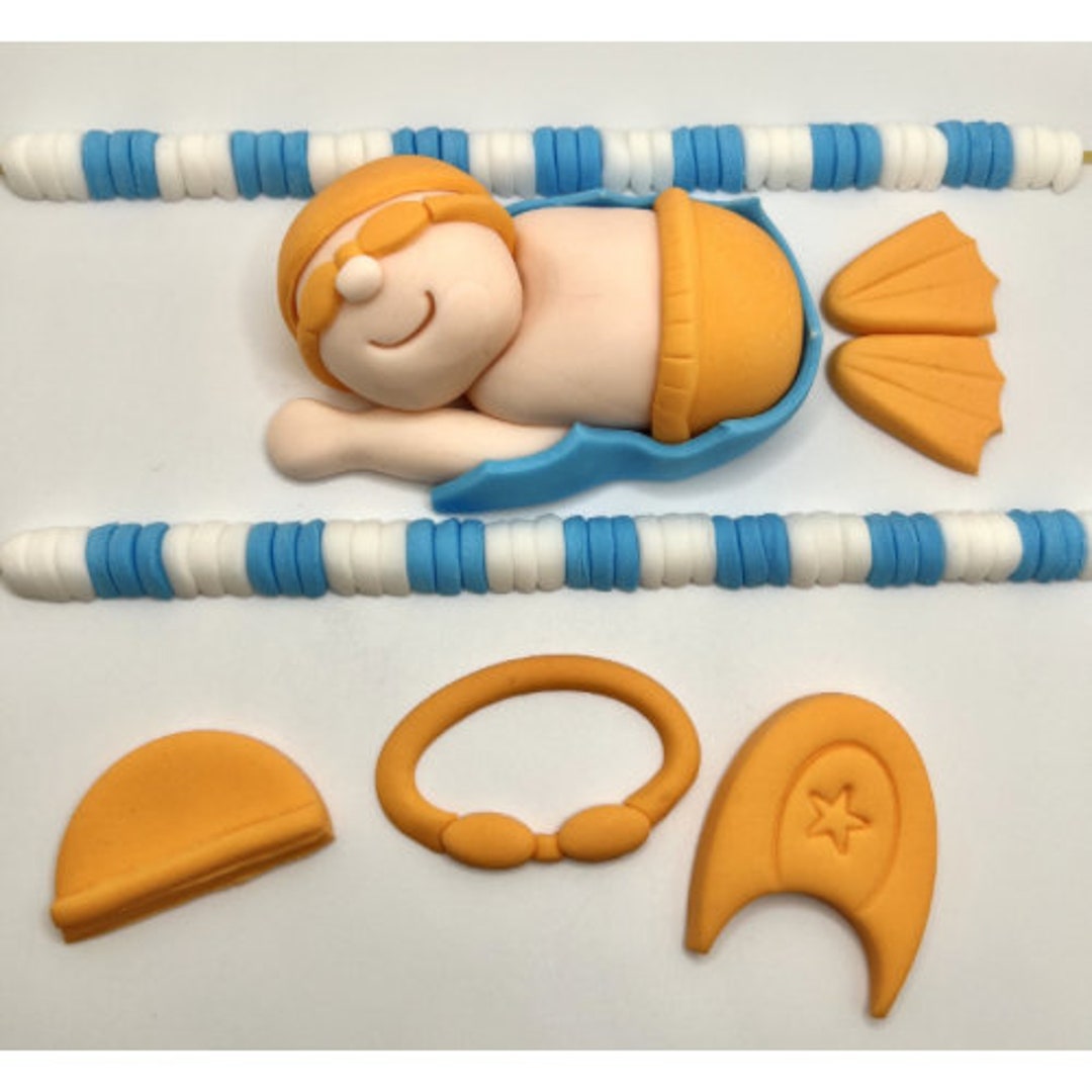 Swimming Cake Topper, Swimmer Cake Topper, Swim Cake Topper, Handmade ...