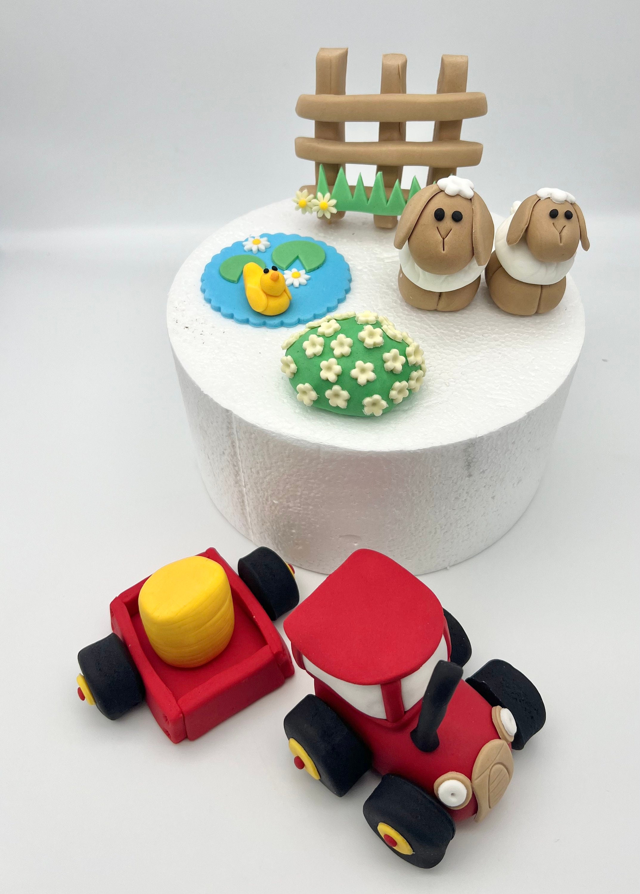Farm Cake Topper Tractor Cake Topper Farm Animal Cake - Etsy UK