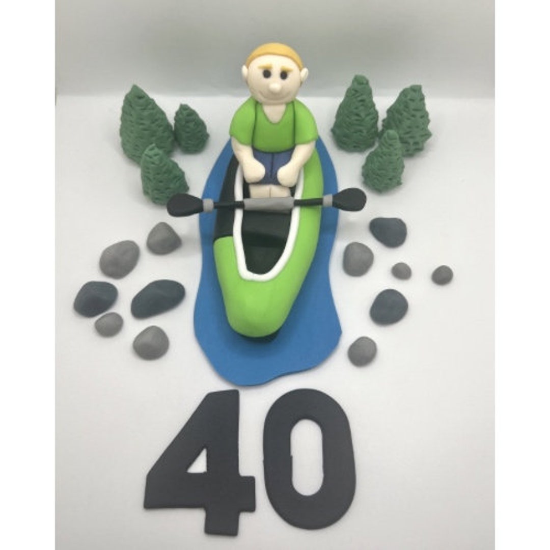 Canoeing Cake Topper, Canoe Cake Topper, Boat Cake Topper, Sport Cake ...
