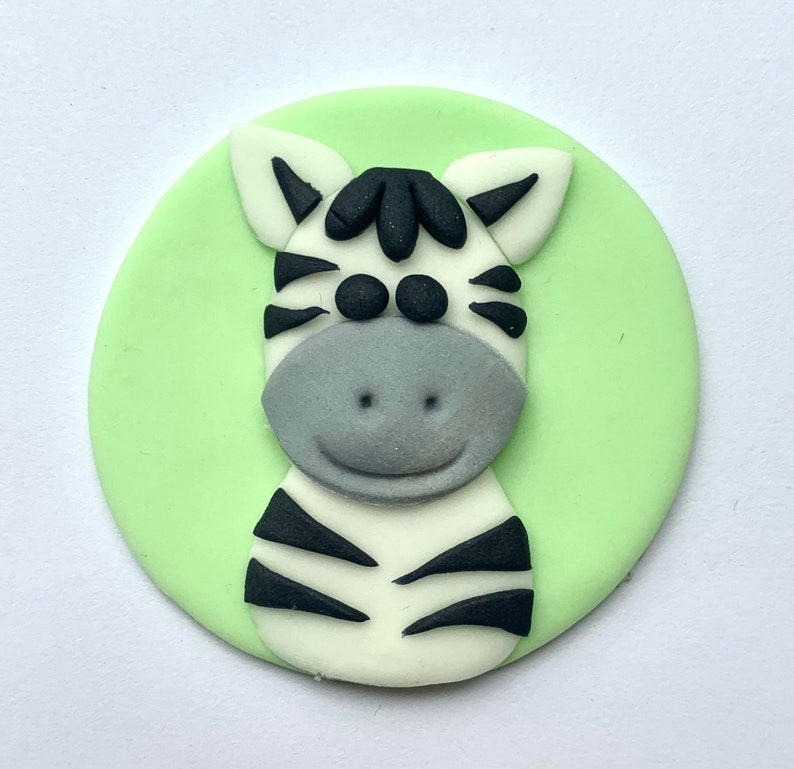 Zebra Cake Topper Jungle Cake Topper Handmade Edible Cake - Etsy UK