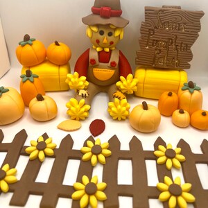 Scarecrow Cake Topper, Farm Cake Topper, Farming Cake Topper, Autumn ...