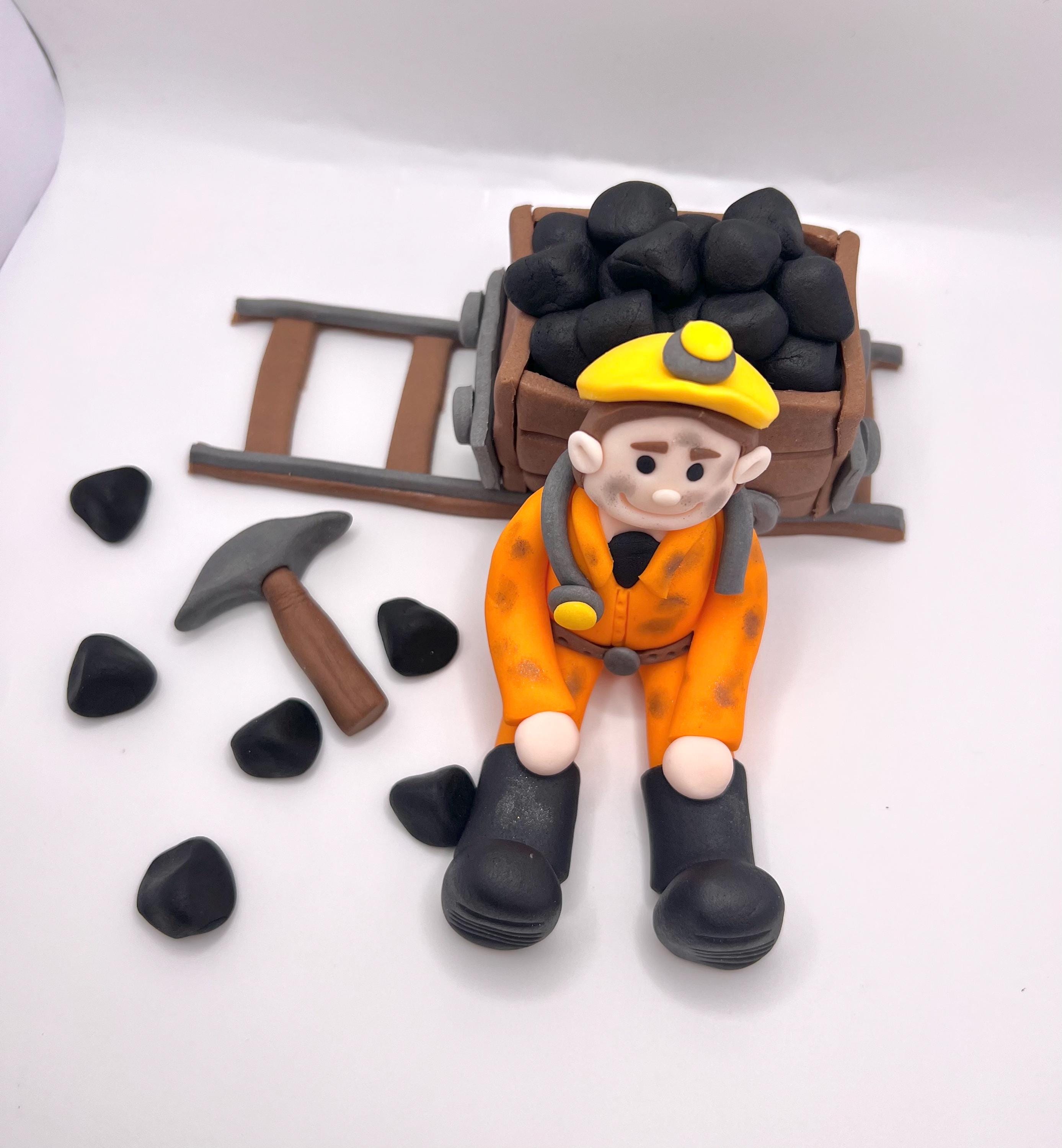 Miner Cake Topper, Mining Cake Topper, Builder Cake Topper, Building ...